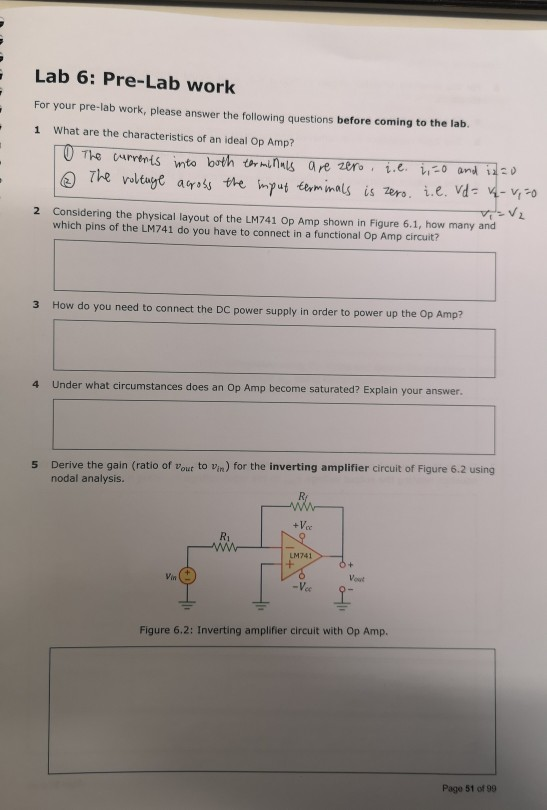 Solved Lab 6: Pre-Lab work For your pre-lab work, please | Chegg.com