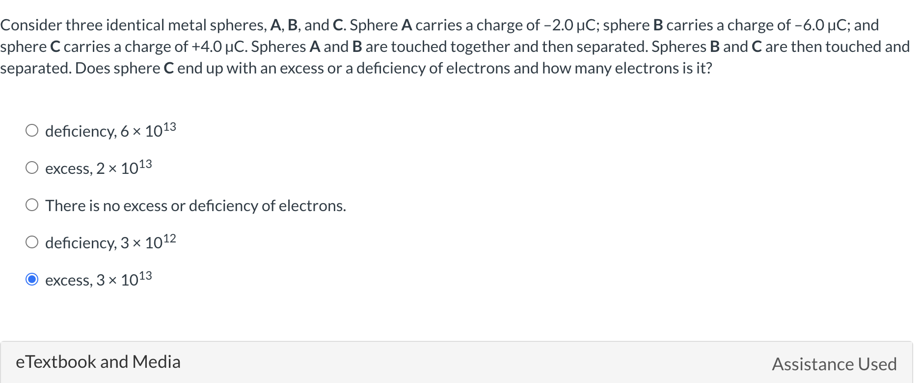 Solved Consider three identical metal spheres, A,B, and C. | Chegg.com