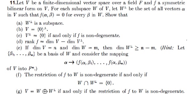 Solved 11.Let V be a finite-dimensional vector space over a | Chegg.com
