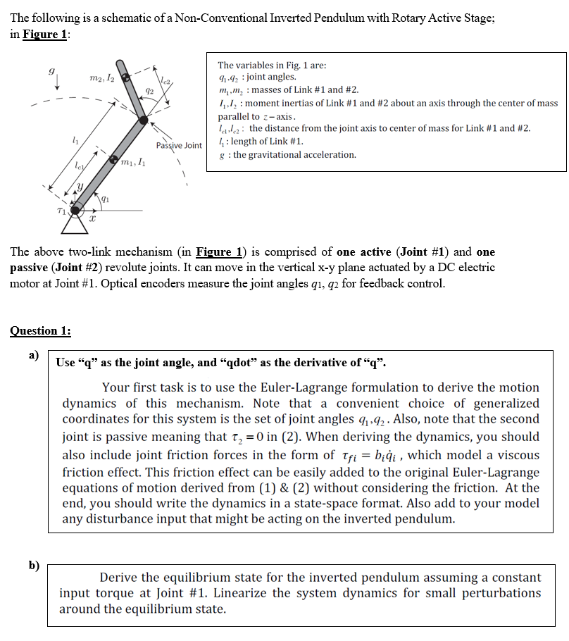 Please derive the motion dynamics (the equations) of | Chegg.com