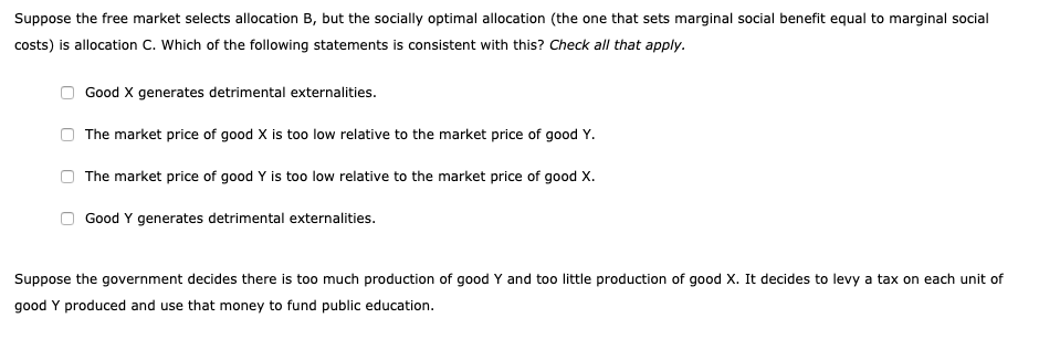 5. Externalities and efficient resource allocation | Chegg.com