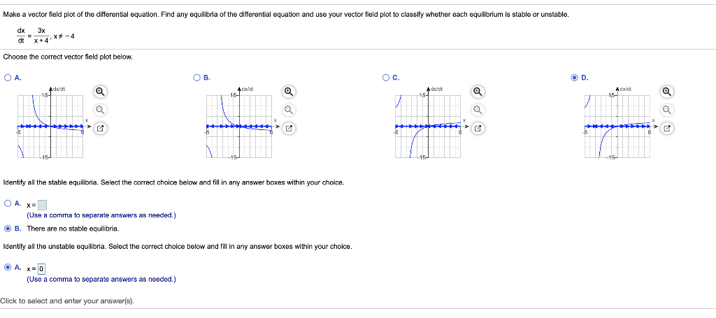 Solved Make a vector field plot of the differential | Chegg.com