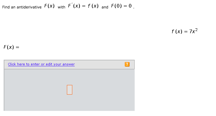 Solved Find An Antiderivative Of The Following Function F