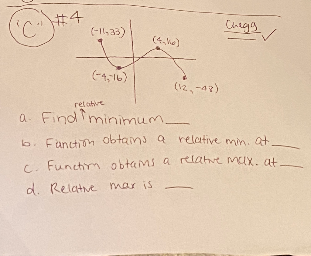 Solved CABLE #4 Chegg (-11,33) (4,16) relative (-4,-16) | Chegg.com