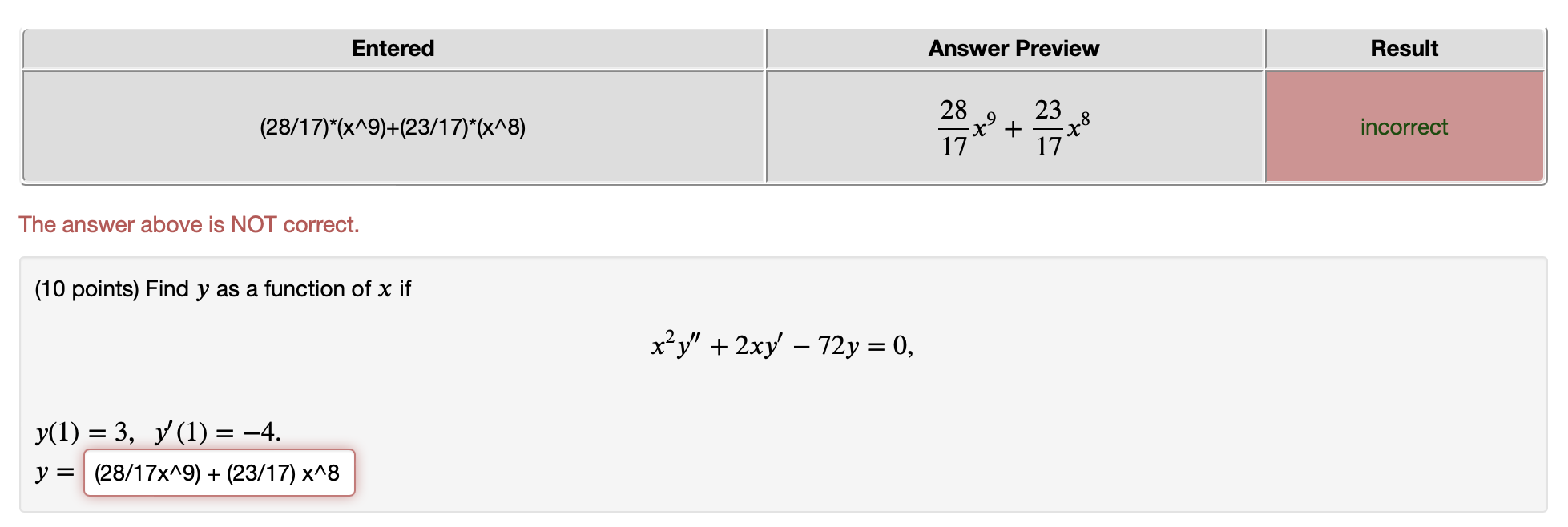 Solved this is my third time uploading this problem, I only | Chegg.com