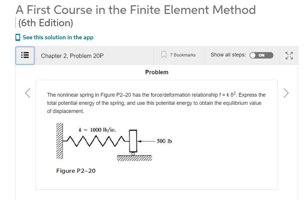 Solved A First Course in the Finite Element Method (6th | Chegg.com