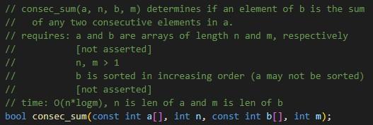 Solved // see arrayfun. h for documentation assert consec | Chegg.com