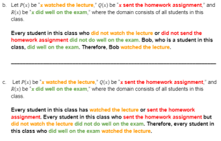 Write the arguments in argument form. Use the rules | Chegg.com