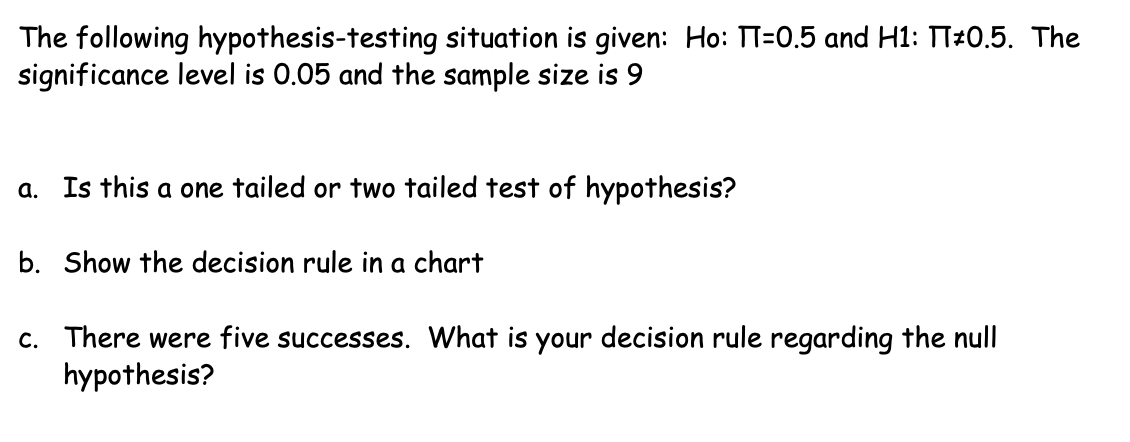 Solved The following hypothesis-testing situation is given: | Chegg.com