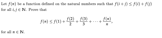 Solved Let f(n) be a function defined on the natural numbers | Chegg.com