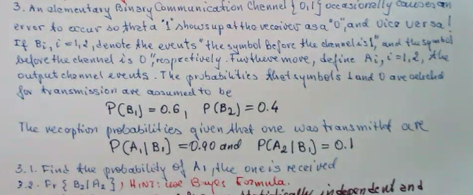 Solved 3. An elementary Binary Communication Chennel 4 Olj | Chegg.com