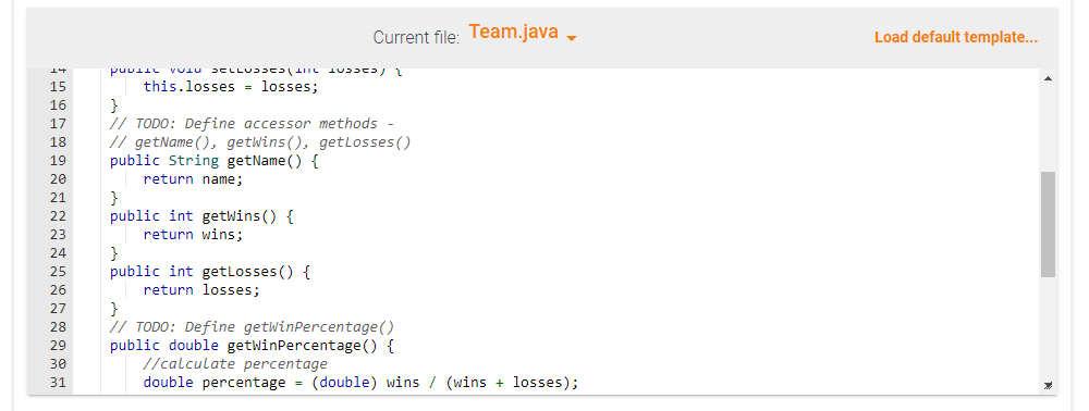 Solved Given main(), define the Team class (in file | Chegg.com