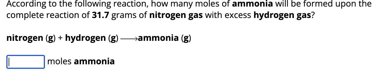 Solved According to the following reaction, how many moles | Chegg.com