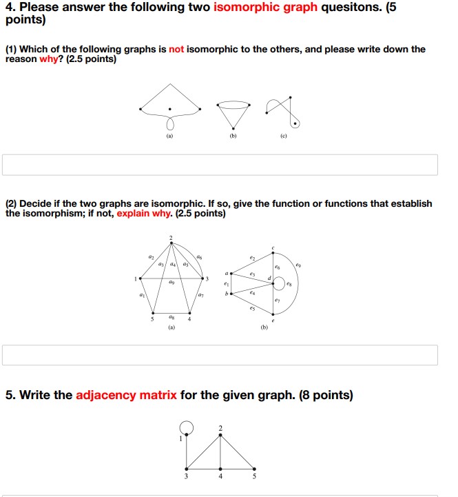 Solved Please answer the following two isomorphic graph | Chegg.com