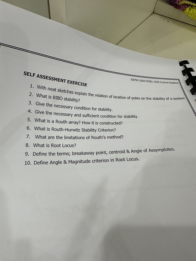 Solved SELF ASSESSMENT EXERCISEWith neat sketches explain | Chegg.com