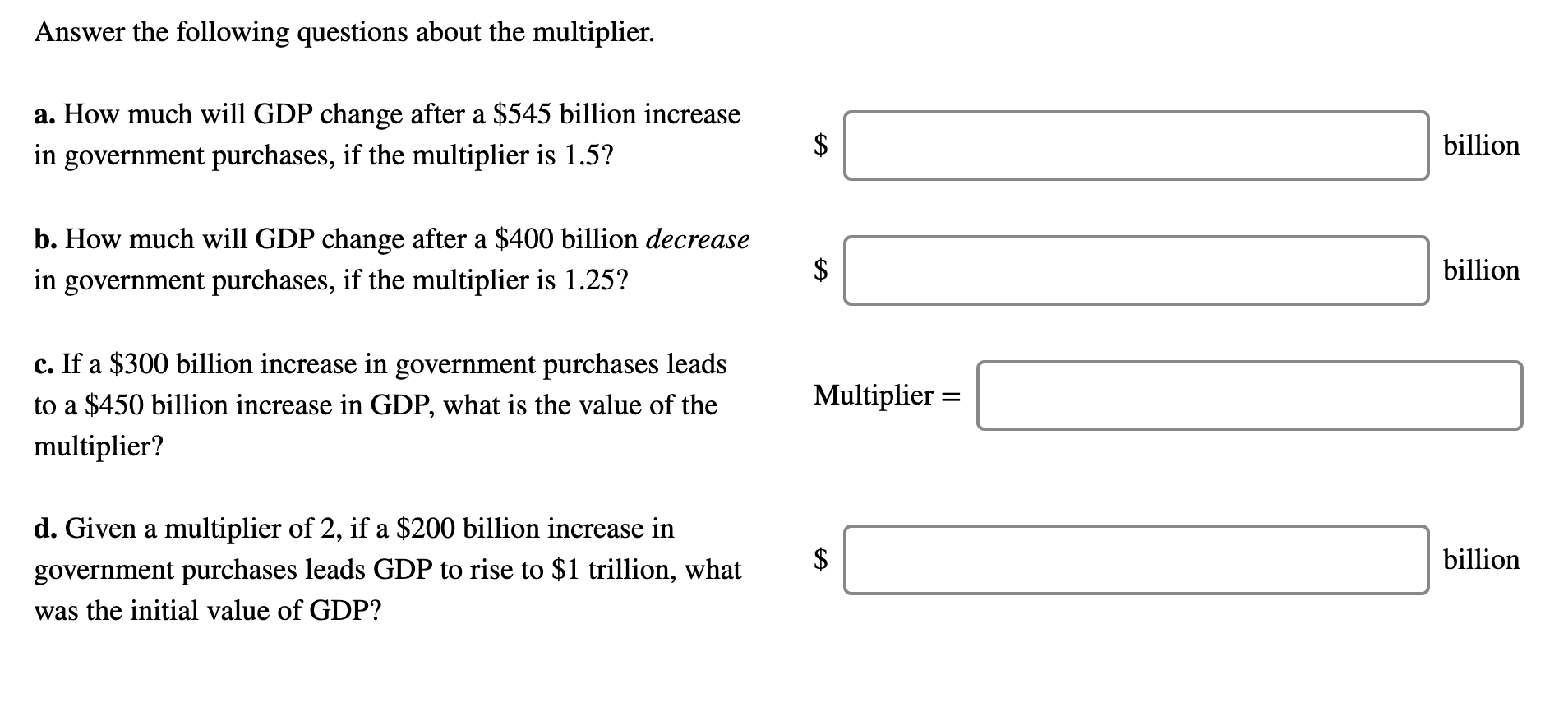 Solved Answer the following questions about the multiplier. | Chegg.com