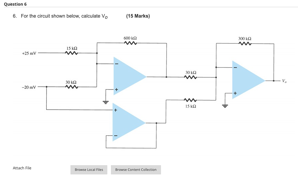 Solved Question 6 6. For the circuit shown below, calculate | Chegg.com