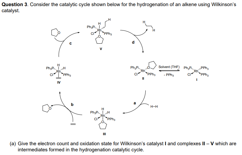 Solved Question 3. Consider the catalytic cycle shown below | Chegg.com