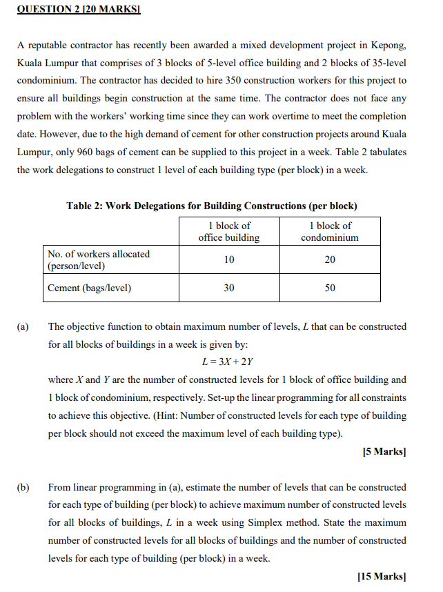 Solved A reputable contractor has recently been awarded a | Chegg.com