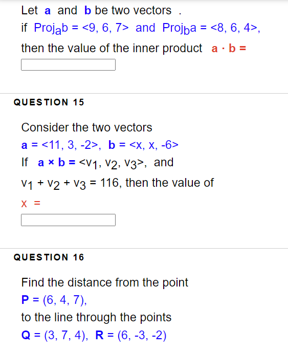 Solved Let a and b be two vectors. if Projab = and | Chegg.com