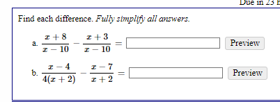 Solved Find each sum. Fully simplify all answers. a. | Chegg.com