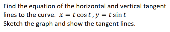 Solved Find the equation of the horizontal and vertical | Chegg.com