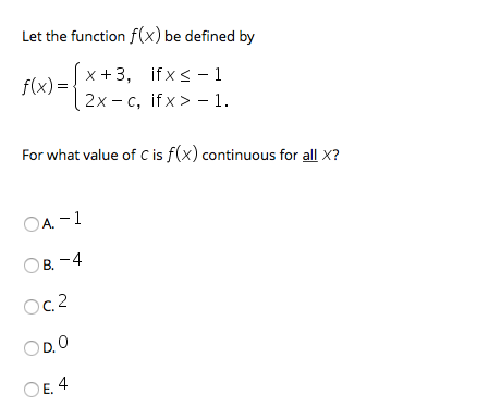 Solved Let the function f(x) be defined by X+3, ifxs-1 f(x)= | Chegg.com
