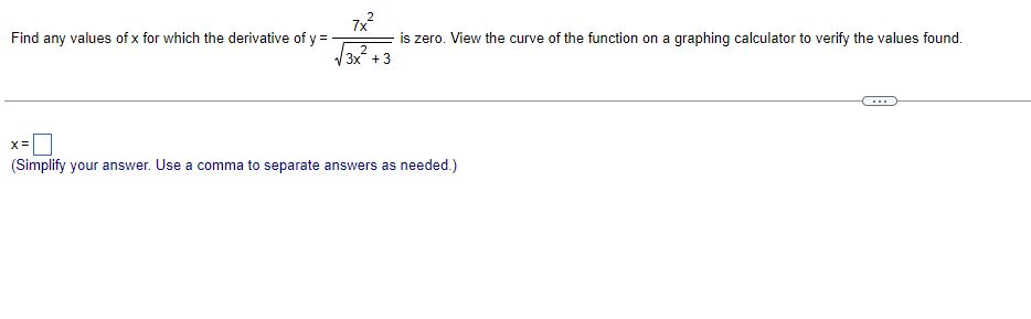 Solved Find any values of x ﻿for which the derivative of | Chegg.com
