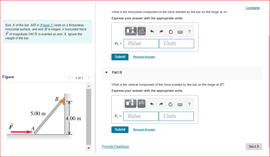 Solved Constants What is the horizontal component of the | Chegg.com