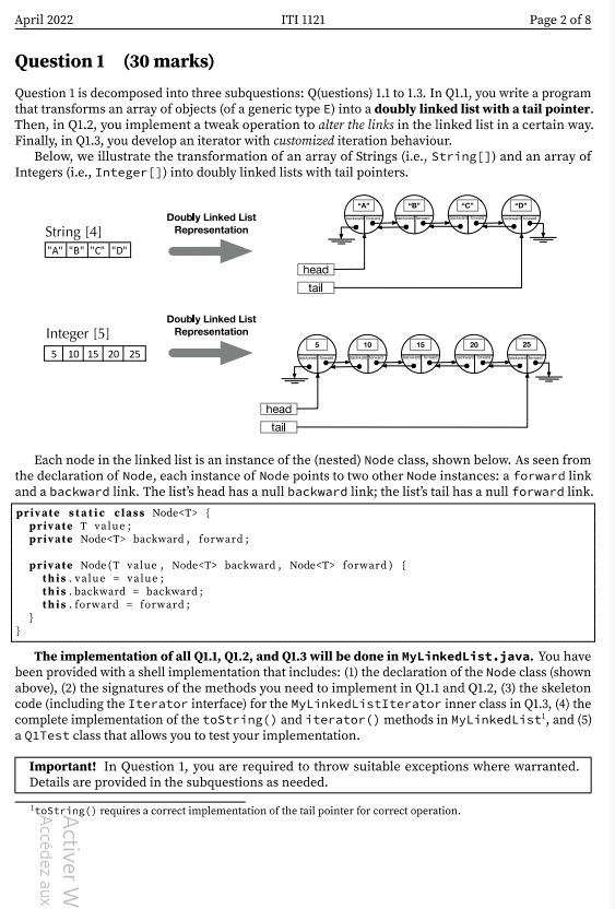 Solved April 2022 ITI 1121 Page 2 of 8 Question 1 (30 marks) | Chegg.com