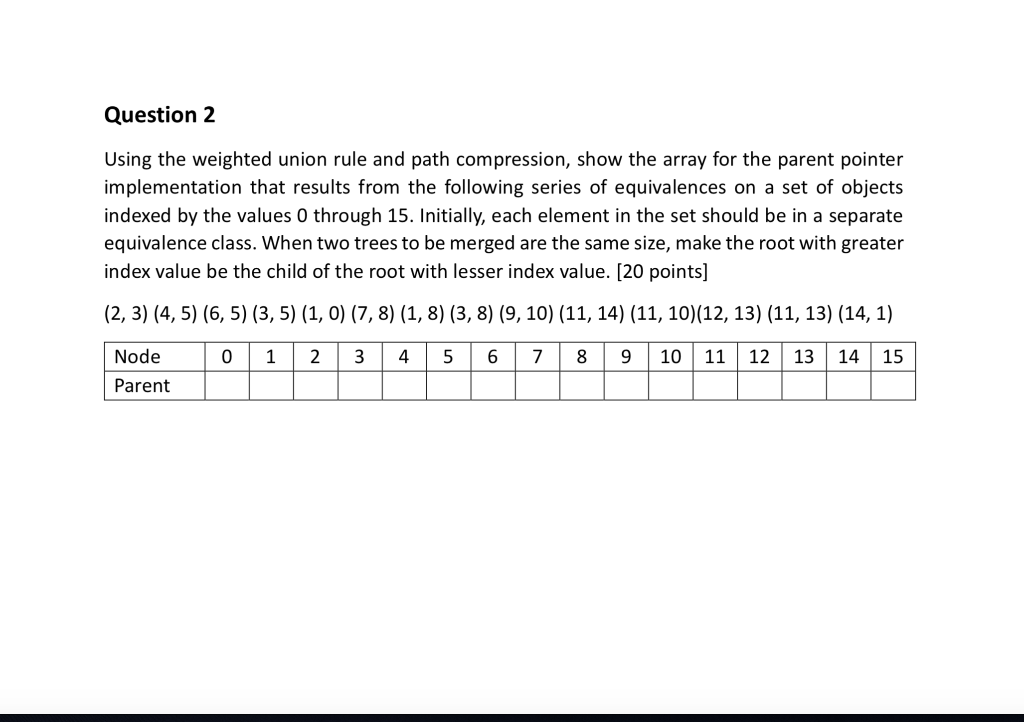 Question 2 Using the weighted union rule and path | Chegg.com