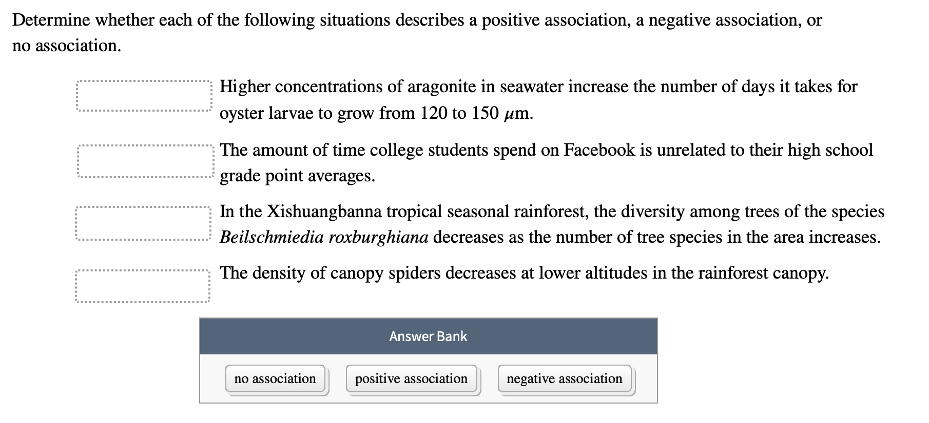 Solved Determine whether each of the following situations | Chegg.com