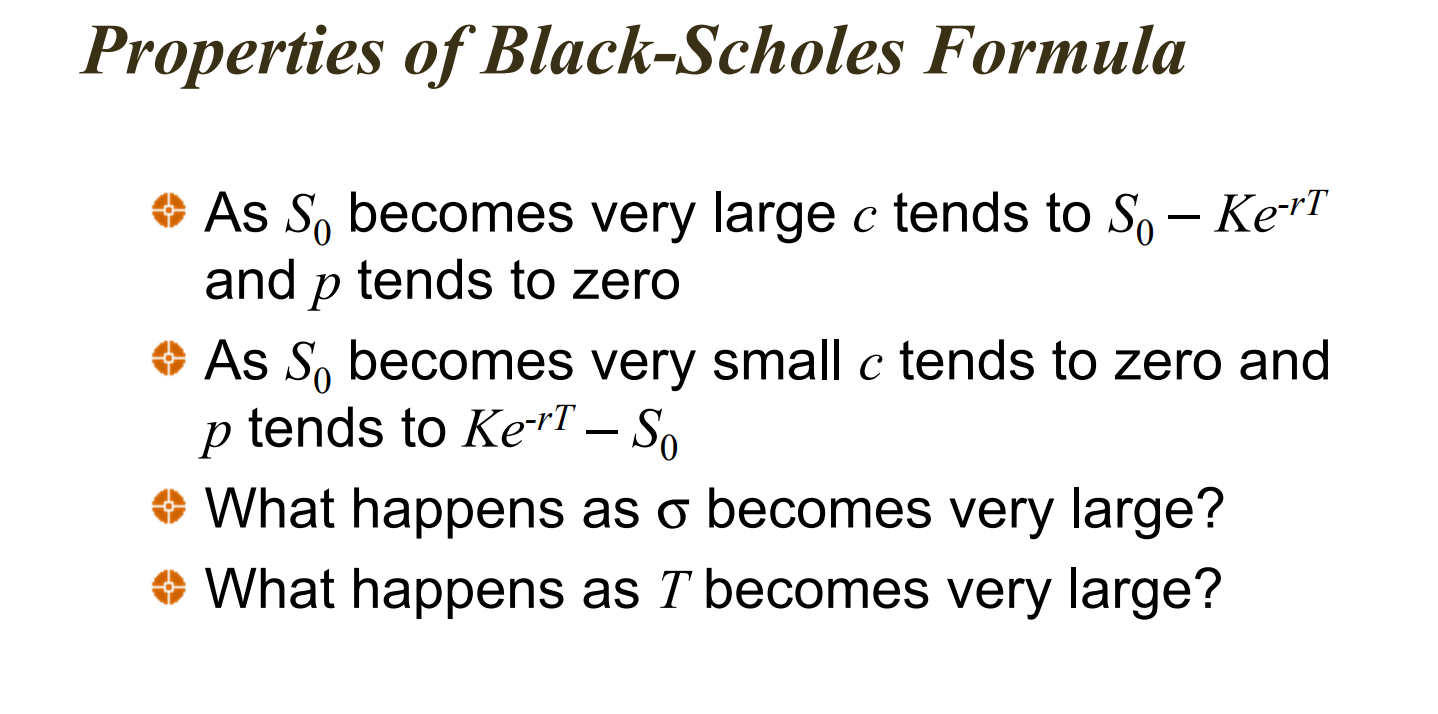 Solved By using Black-Scholes Formula, What happens to c and | Chegg.com