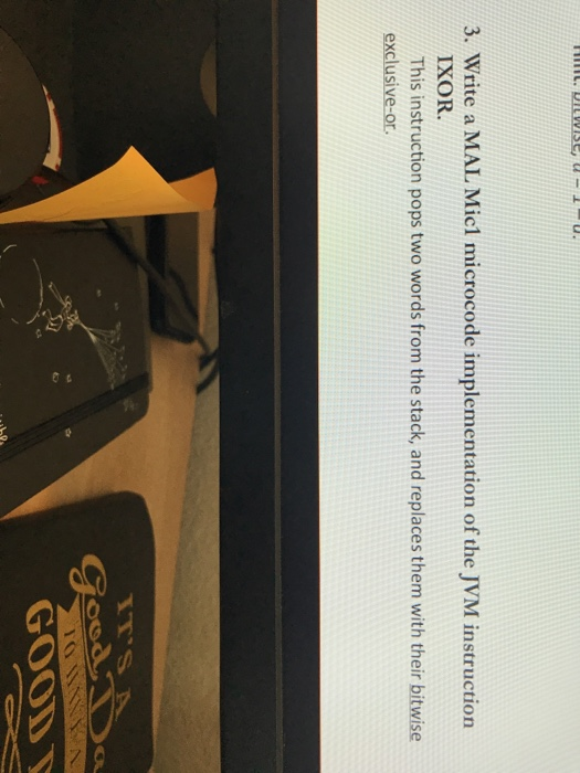 Solved HI DILWISE, u u. 3. Write a MAL Mic1 microcode | Chegg.com