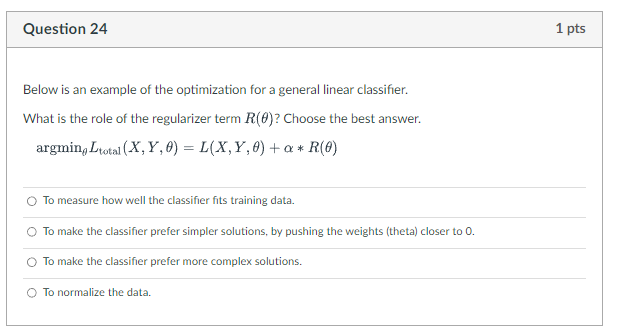 Solved Below Is An Example Of The Optimization For A General