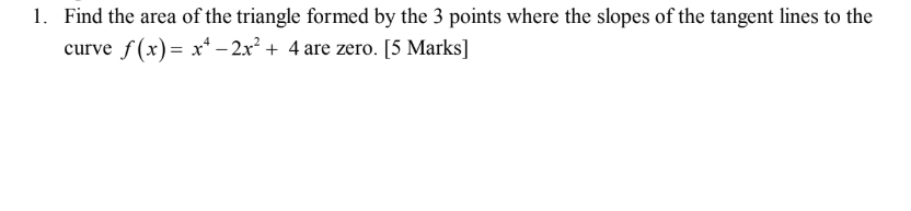 Solved Find the area of ﻿the triangle formed by ﻿the 3 | Chegg.com