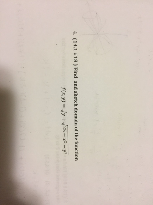 Solved 4. (14.1 #18 ) Find and sketch domain of the function | Chegg.com