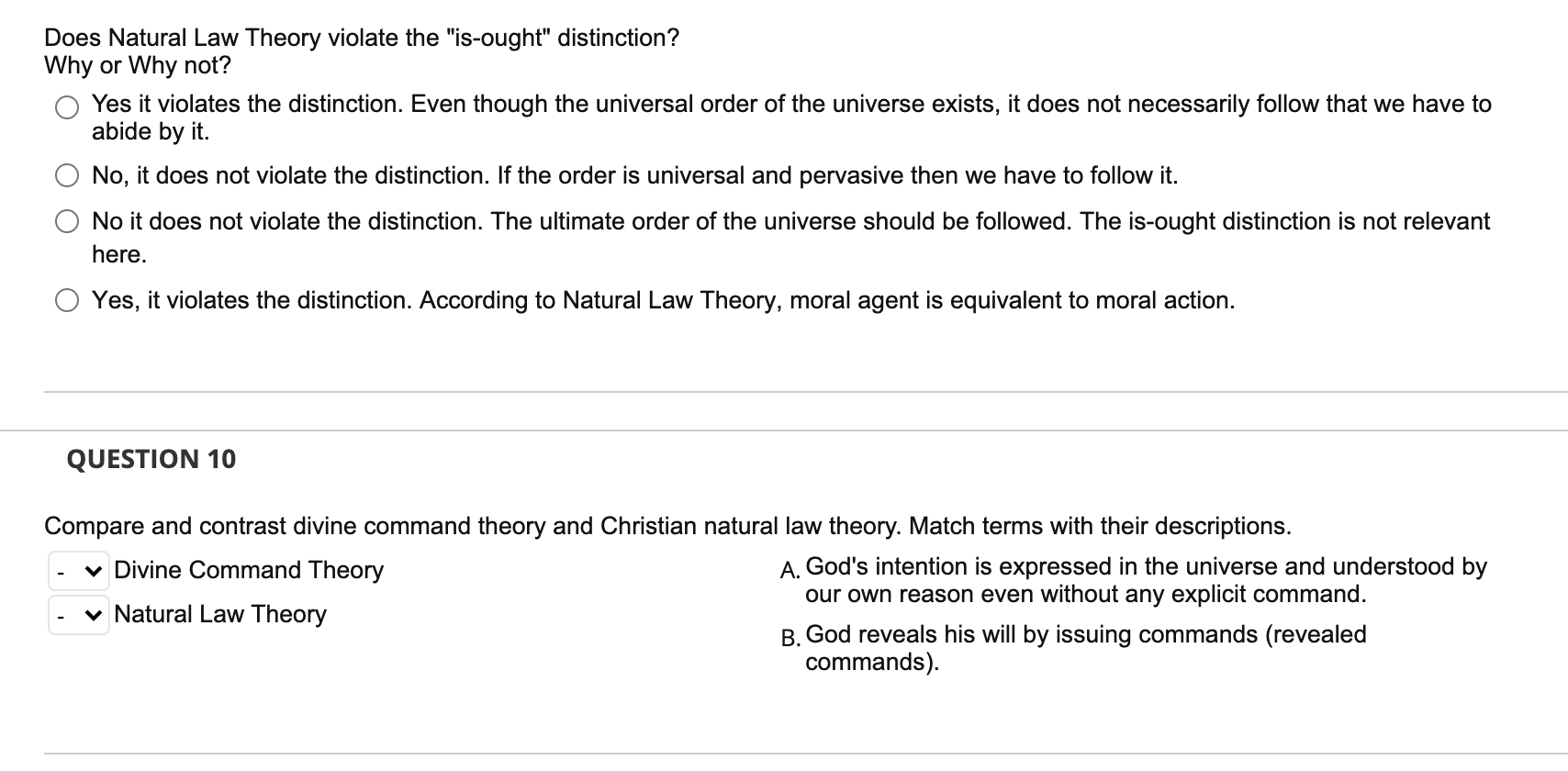 Solved Does Natural Law Theory violate the "is-ought" | Chegg.com