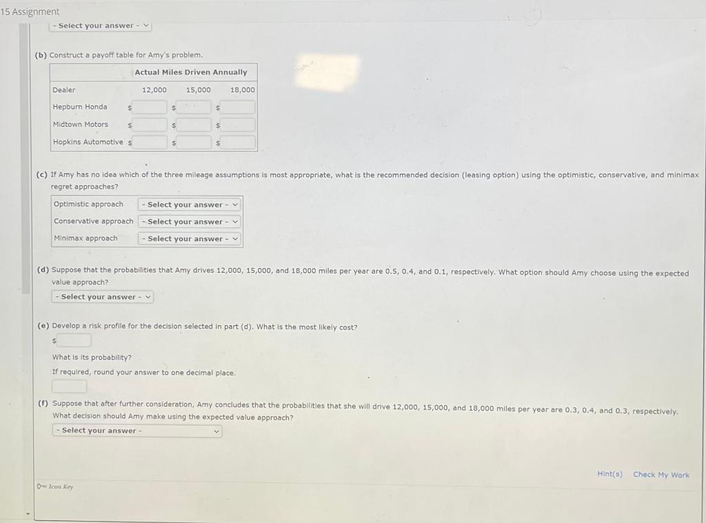 Solved Amy Lloyd is interested in leasing a new Honda and | Chegg.com