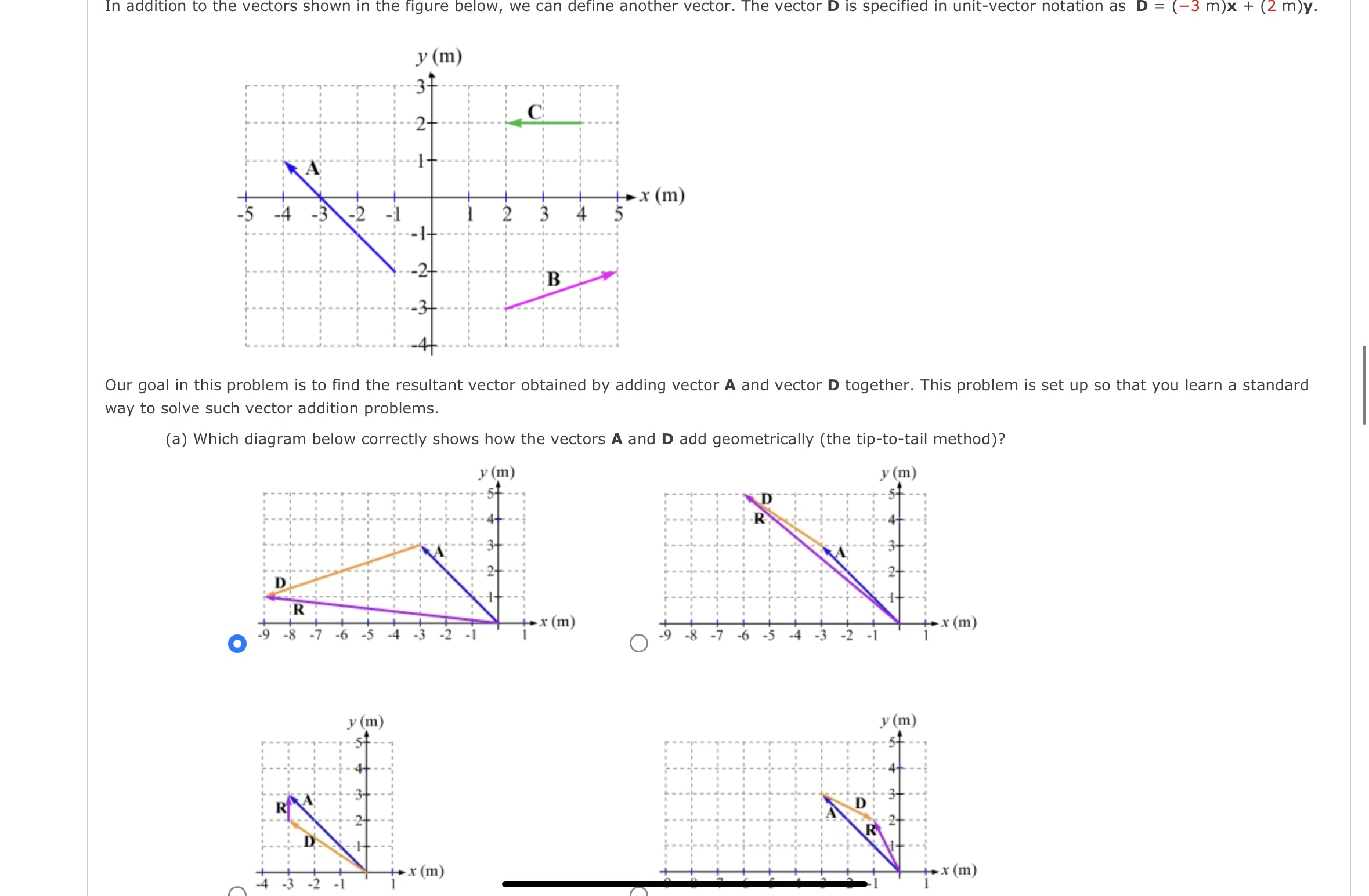 Solved In addition to the vectors shown in the figure below, | Chegg.com