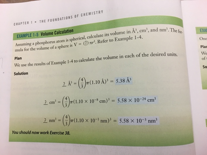 Volume Formula Chemistry