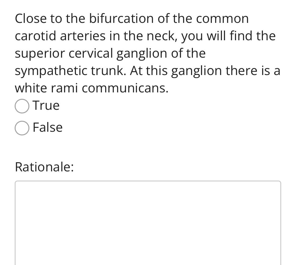 Solved Close to the bifurcation of the common carotid | Chegg.com