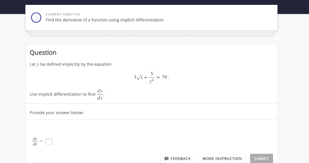 Solved CURRENT OBJECTIVE Find the derivative of a function | Chegg.com