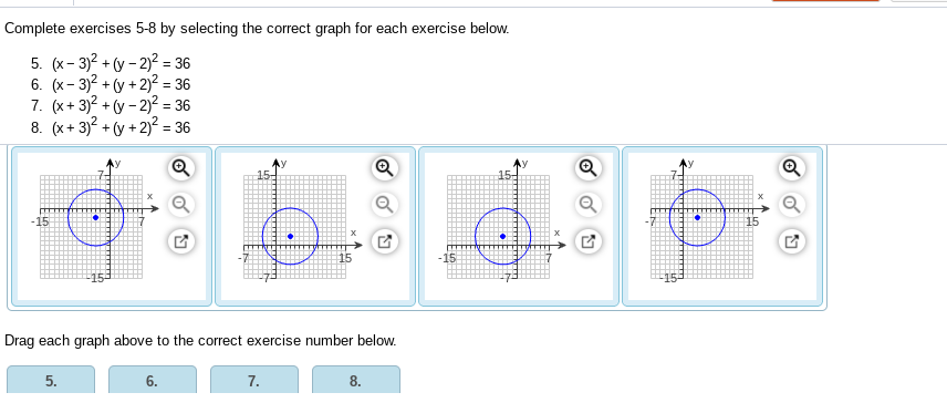 Solved Complete exercises 5-8 by selecting the correct graph | Chegg.com