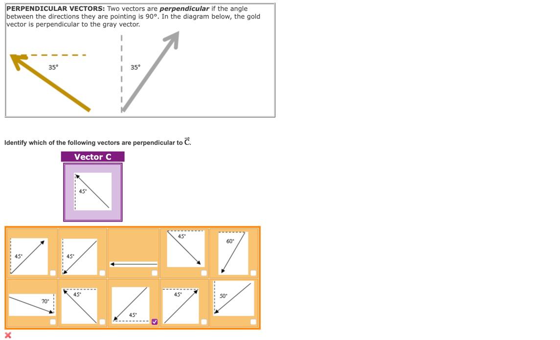 Solved PERPENDICULAR VECTORS: Two vectors are perpendicular | Chegg.com