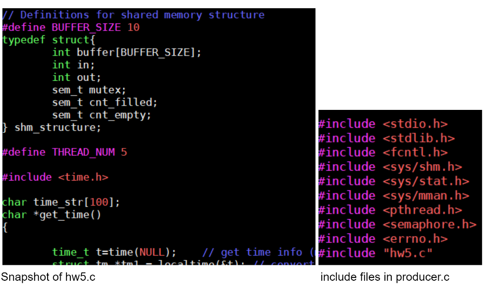 Solved Submit 'producer.c' and 'consumer.c' ( FILES ARE | Chegg.com