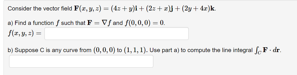 Solved Consider the vector field | Chegg.com