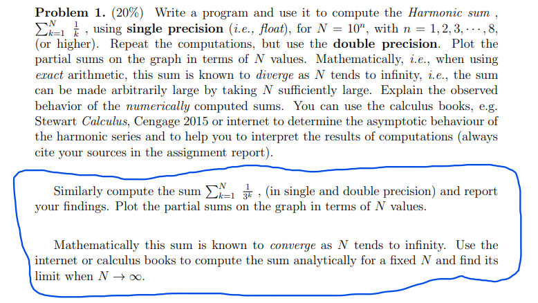 Solved Problem 1. (20\%) Write a program and use it to | Chegg.com