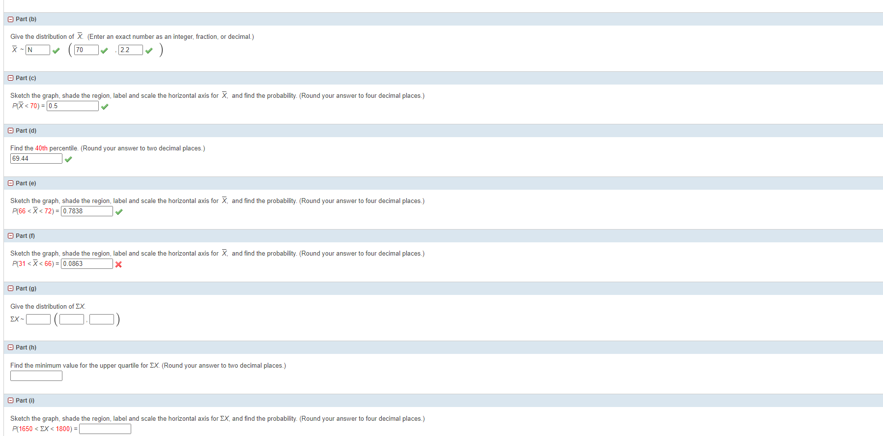 Solved X ~ N(70, 11). Suppose that you form random samples | Chegg.com