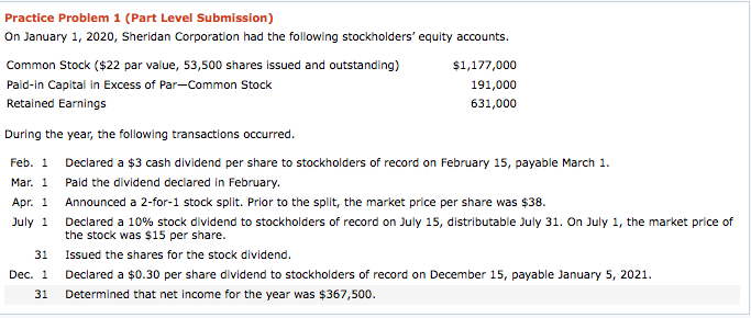 Solved Practice Problem 1 (Part Level Submission) On January | Chegg.com